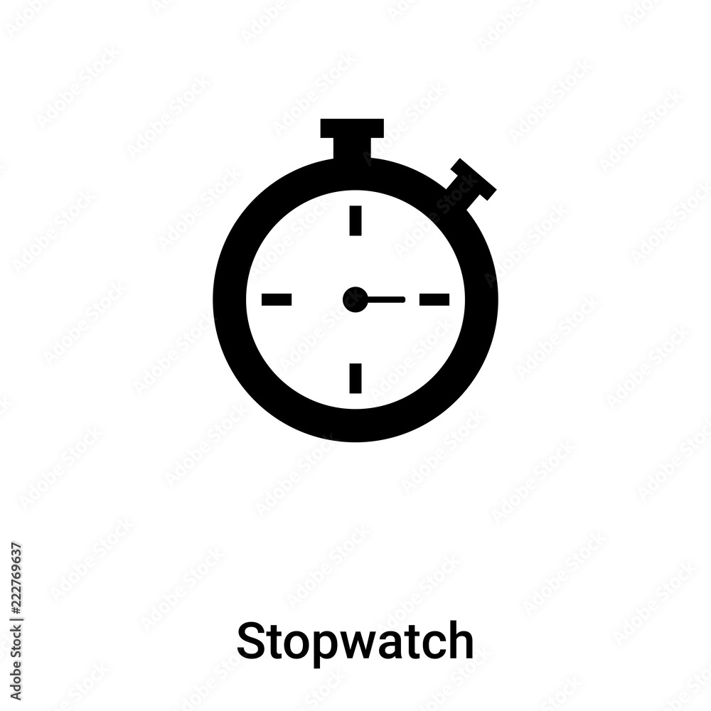 Stopwatch icon vector isolated on white background, logo concept of ...