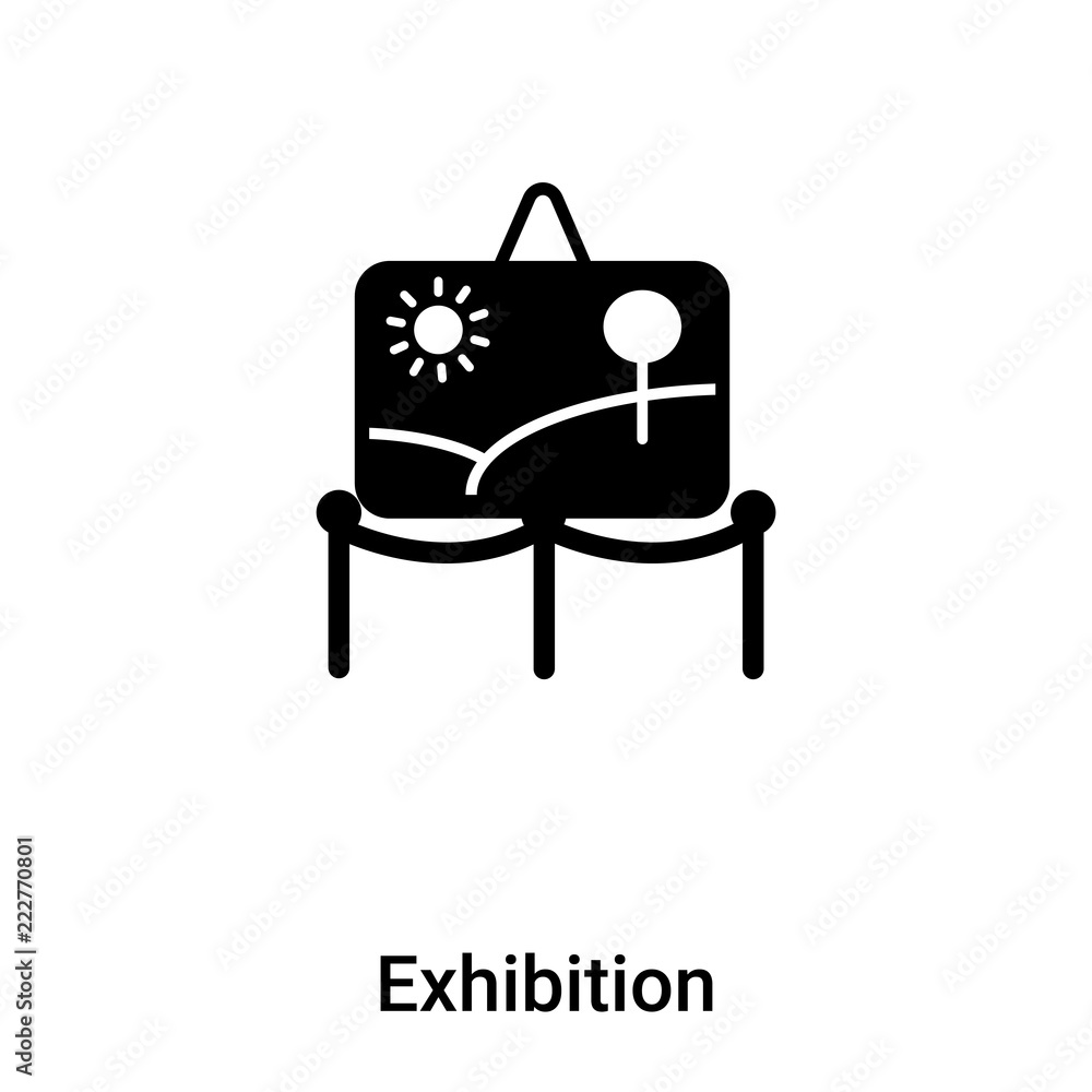 Exhibition icon vector isolated on white background, logo concept of ...