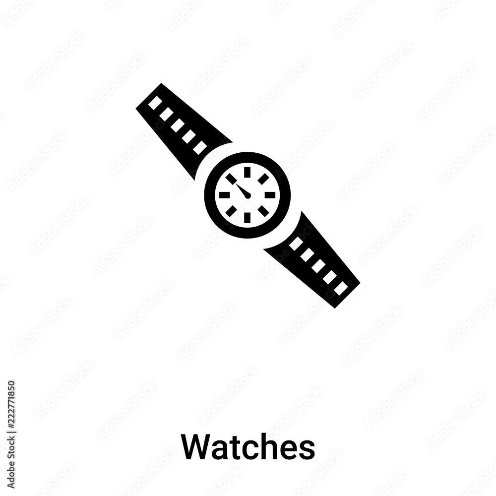 Watches icon vector isolated on white background, logo concept of ...