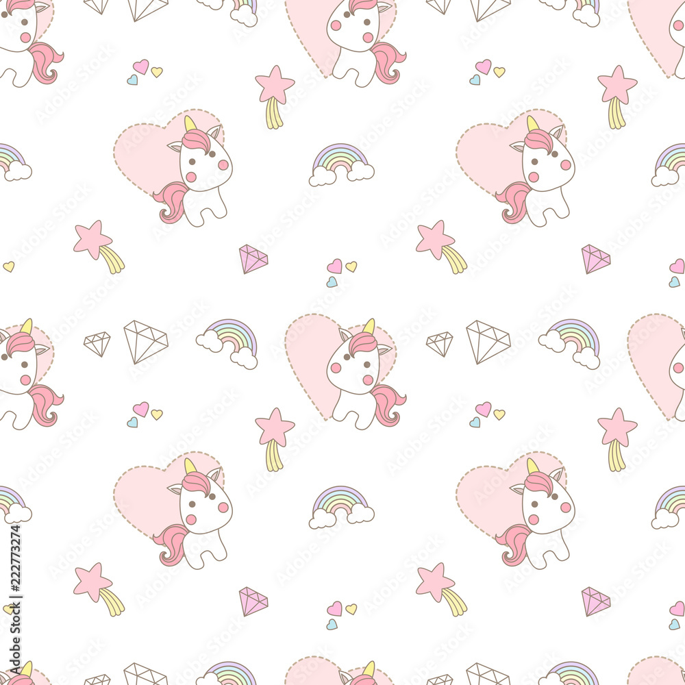 Cute Chibi Pattern Wallpaper