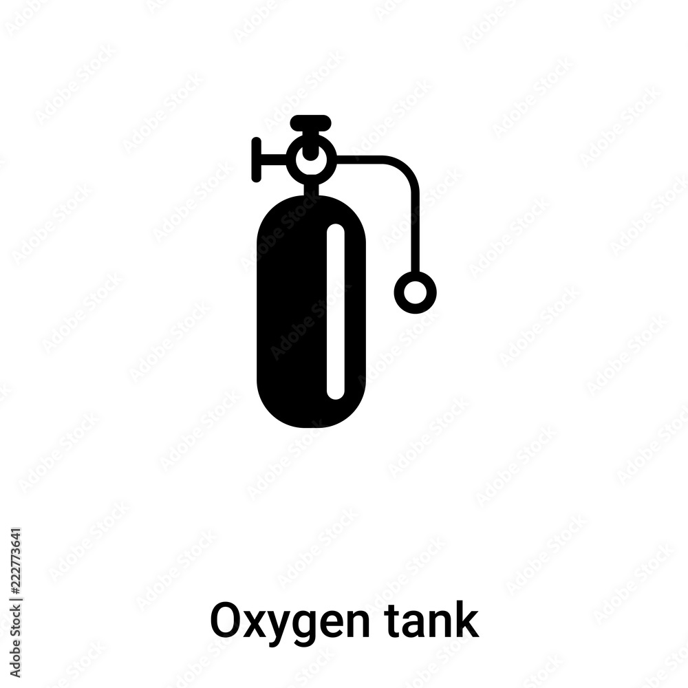 Oxygen tank icon vector isolated on white background, logo concept of ...