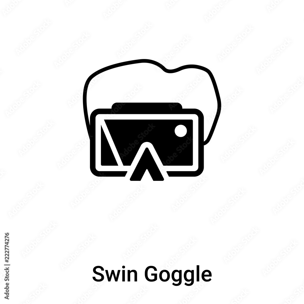 Swin Goggle icon vector isolated on white background, logo concept of ...