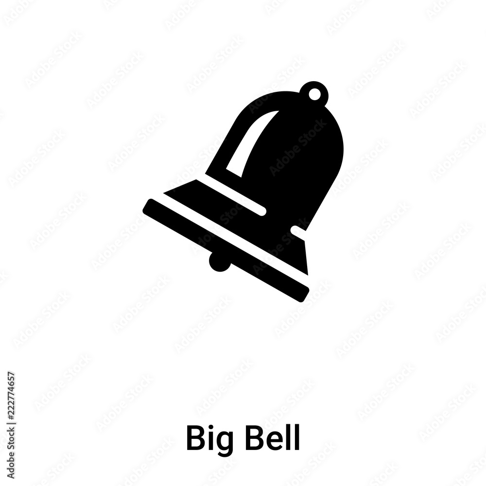 Big Bell icon vector isolated on white background, logo concept of Big ...