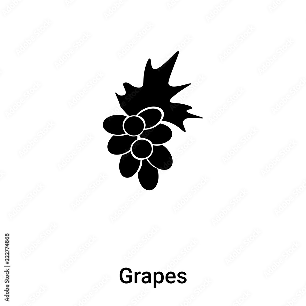 Grapes icon vector isolated on white background, logo concept of Grapes ...