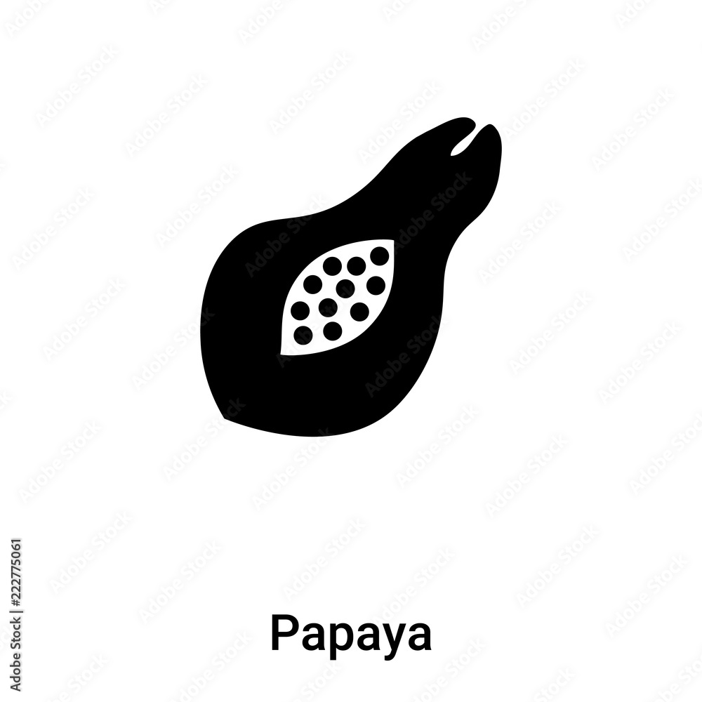 Papaya icon vector isolated on white background, logo concept of Papaya ...