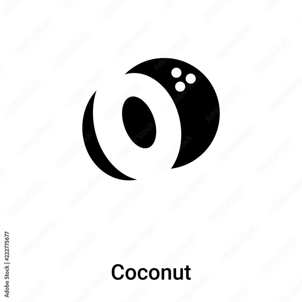 Coconut icon vector isolated on white background, logo concept of ...