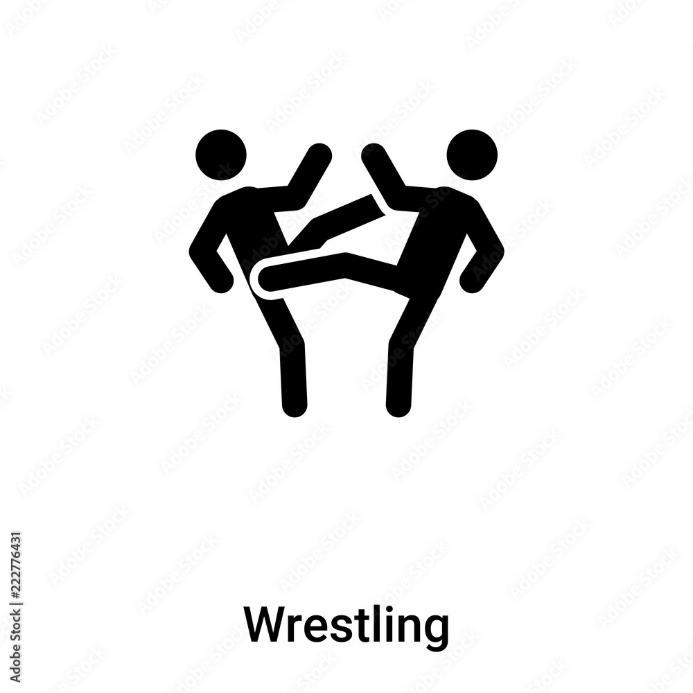 Wrestling icon vector isolated on white background, logo concept of ...