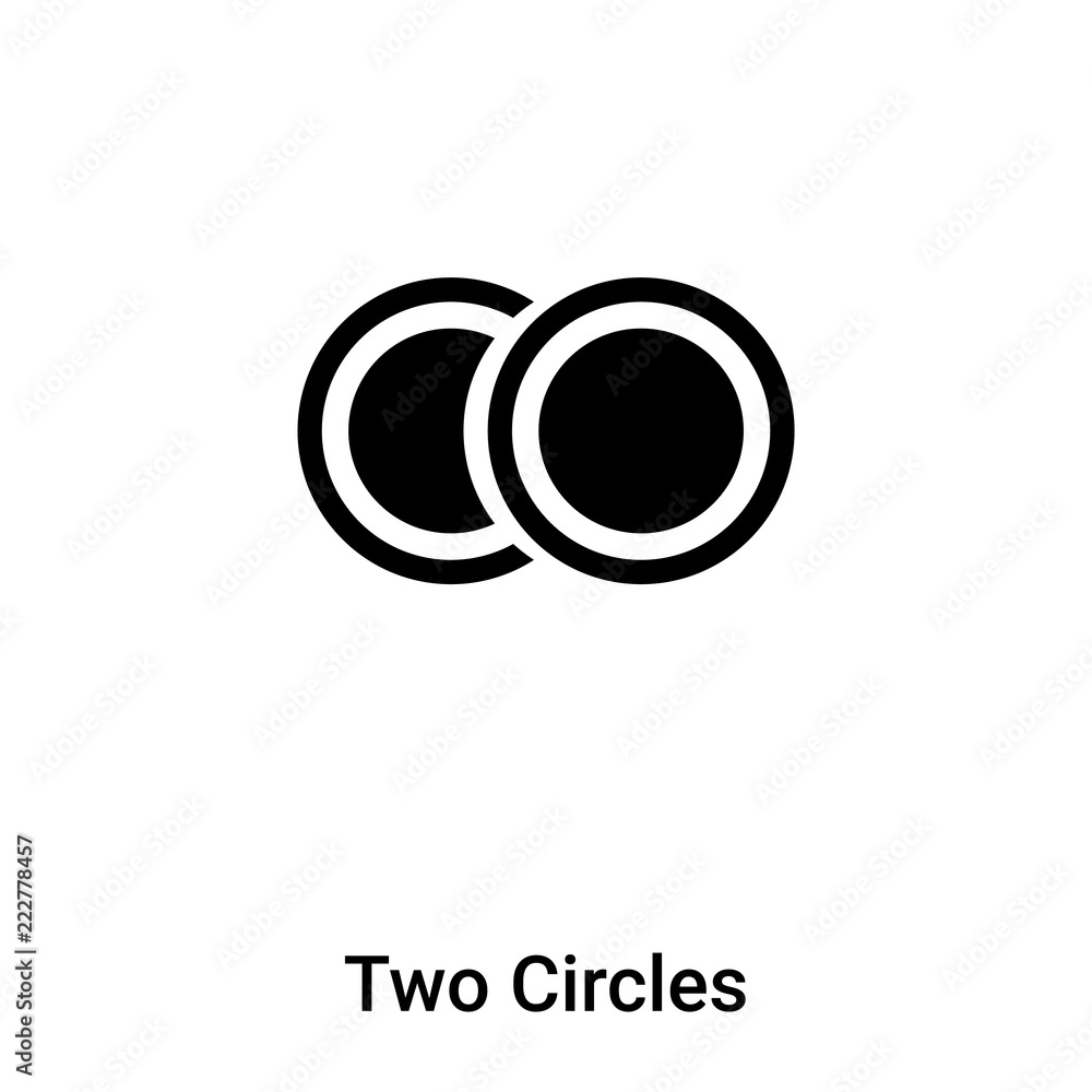 Two Circles icon vector isolated on white background, logo concept of ...