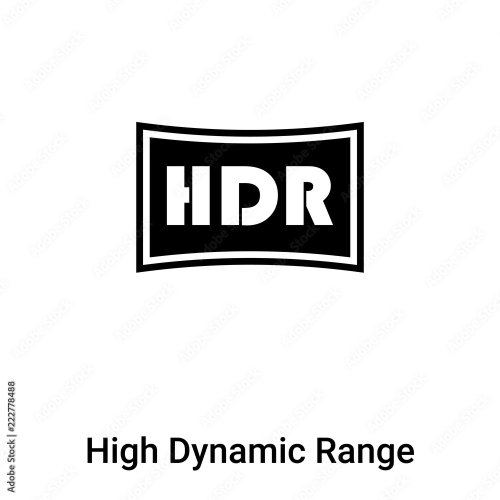 High Dynamic Range Imaging icon vector isolated on white background, logo concept of High ...