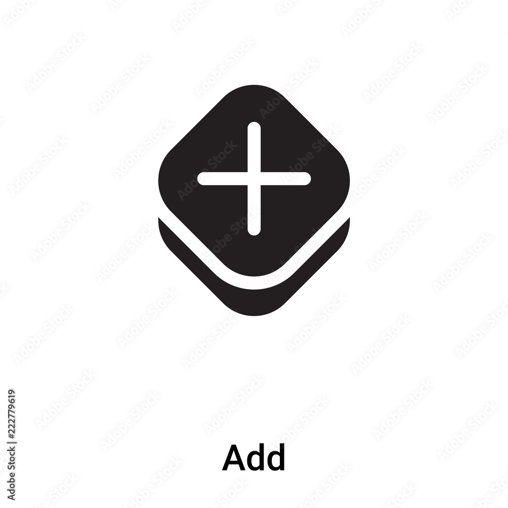 Add icon vector isolated on white background, logo concept of Add sign ...