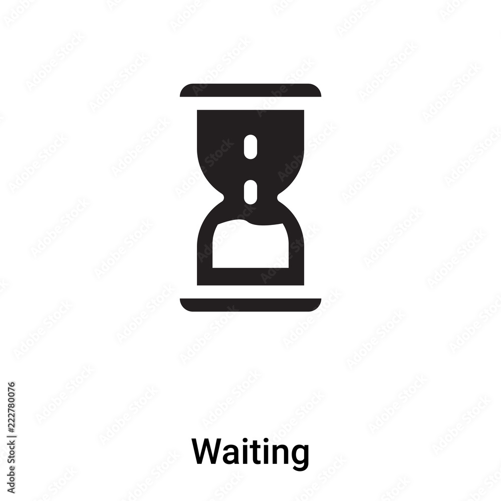 Waiting icon vector isolated on white background, logo concept of ...