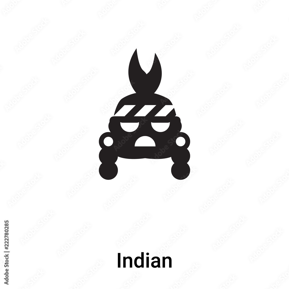 Indian icon vector isolated on white background, logo concept of Indian ...
