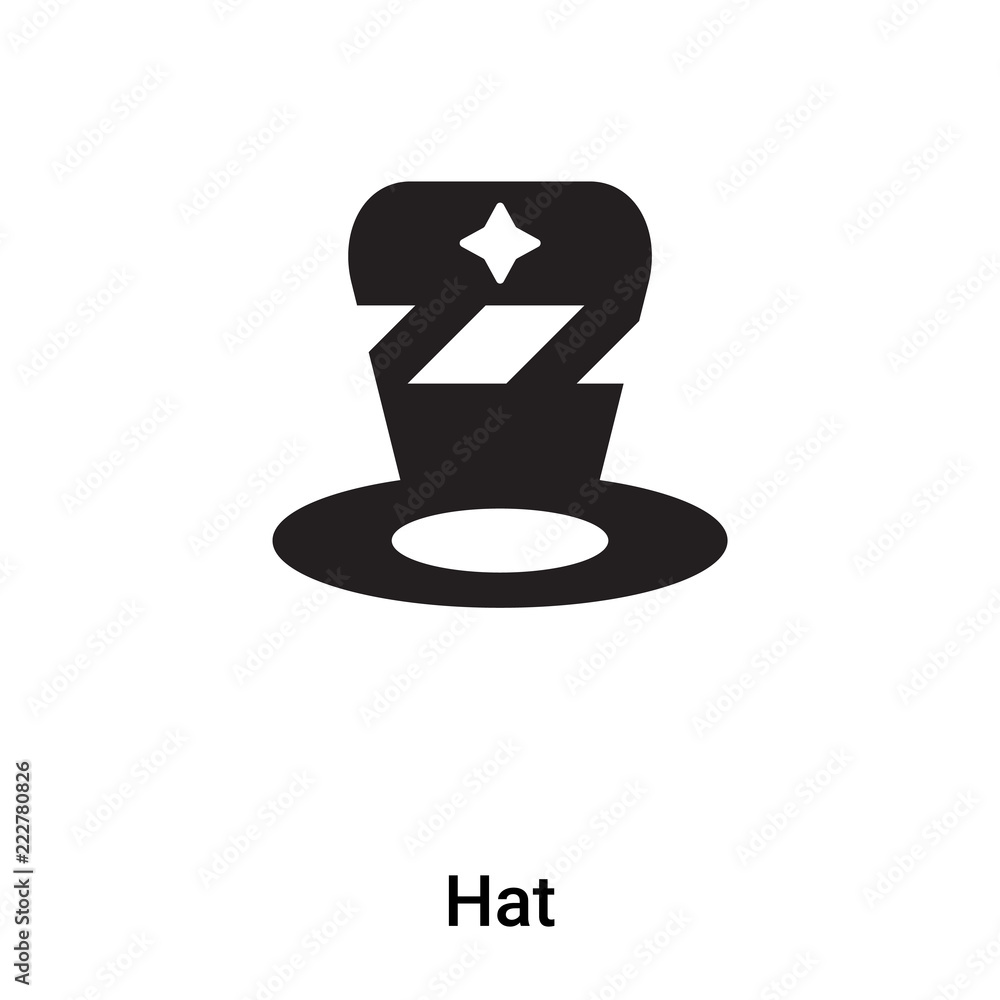 Hat icon vector isolated on white background, logo concept of Hat sign ...