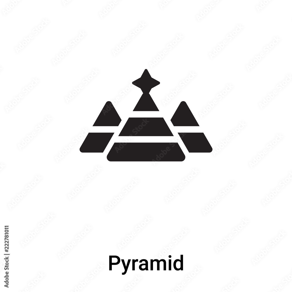Pyramid icon vector isolated on white background, logo concept of ...