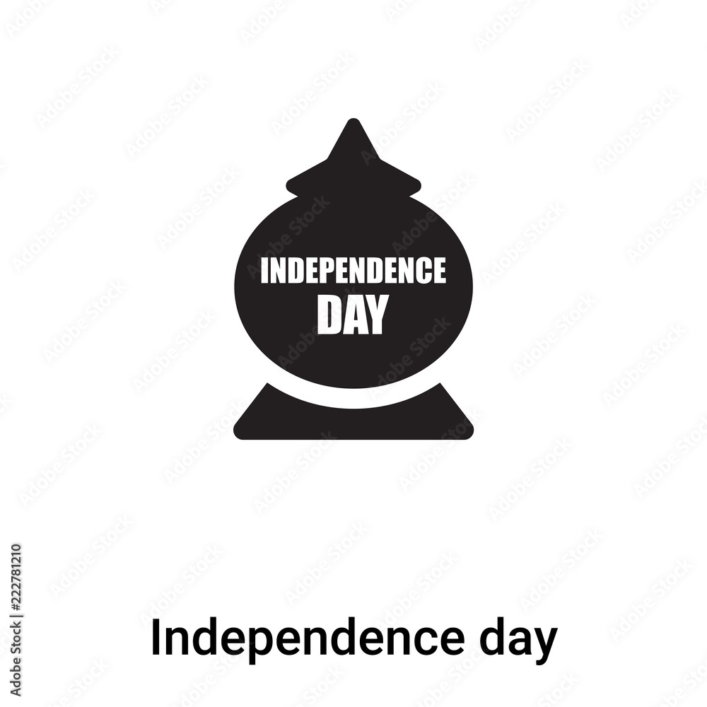 Independence day icon vector isolated on white background, logo concept ...