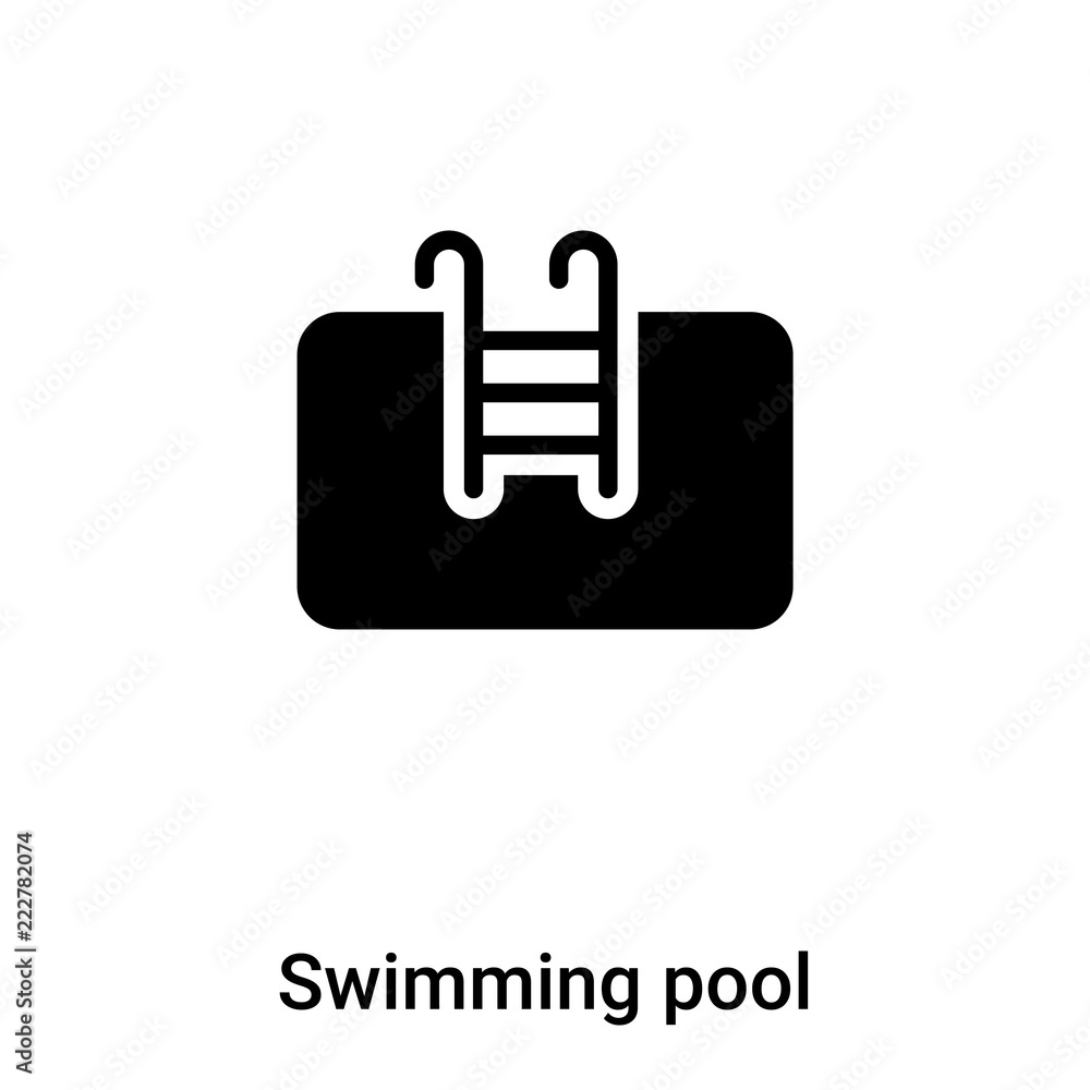 Swimming pool icon vector isolated on white background, logo concept of ...
