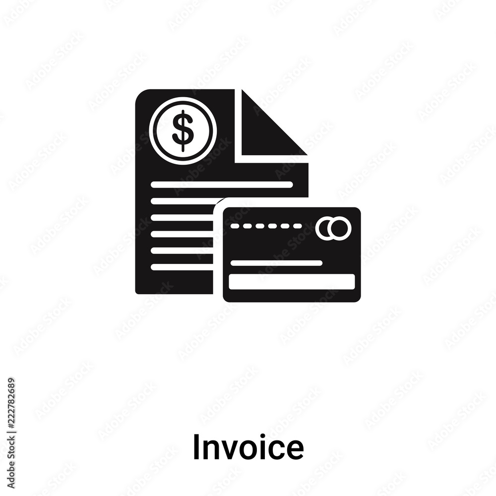 Invoice icon vector isolated on white background, logo concept of ...