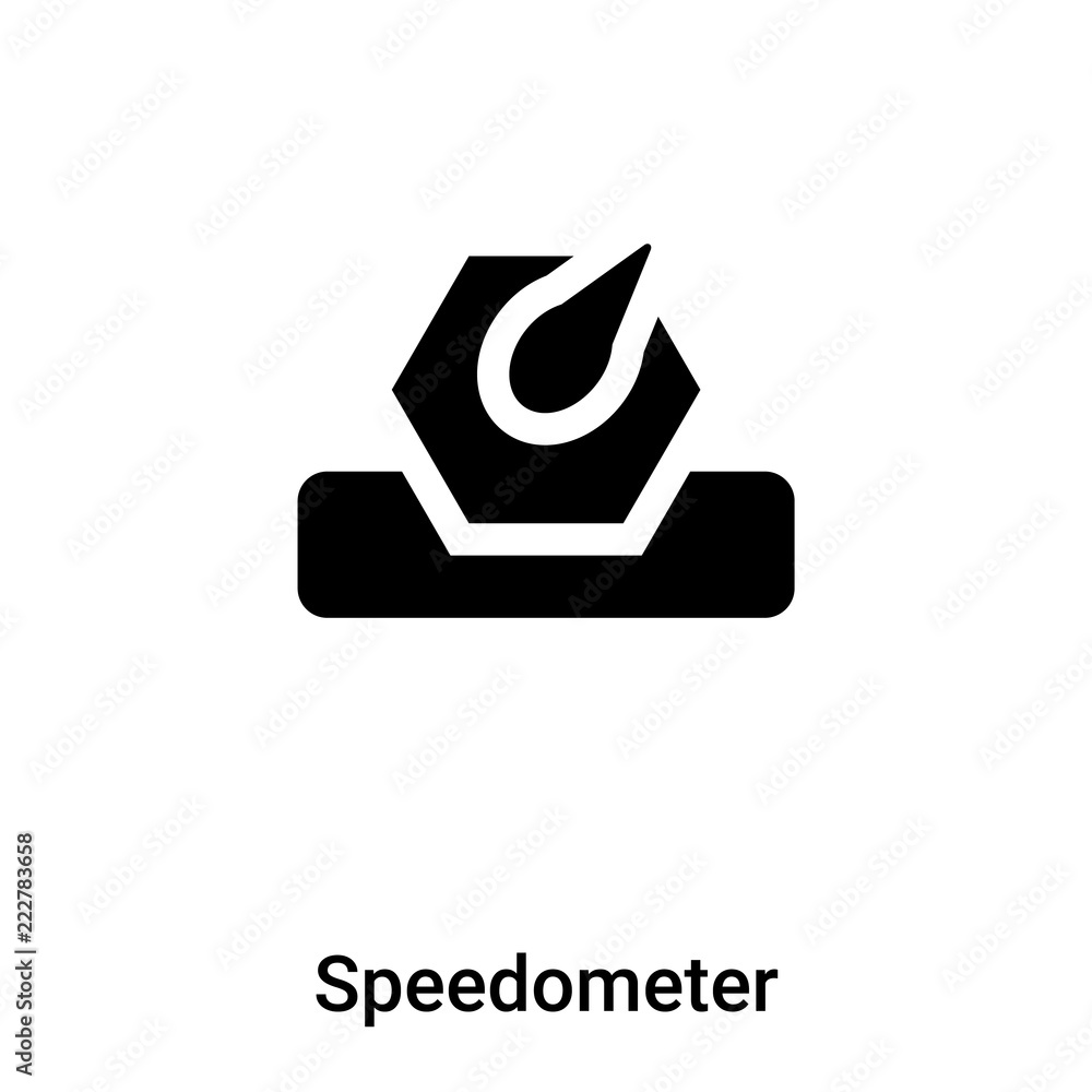 Speedometer icon vector isolated on white background, logo concept of ...