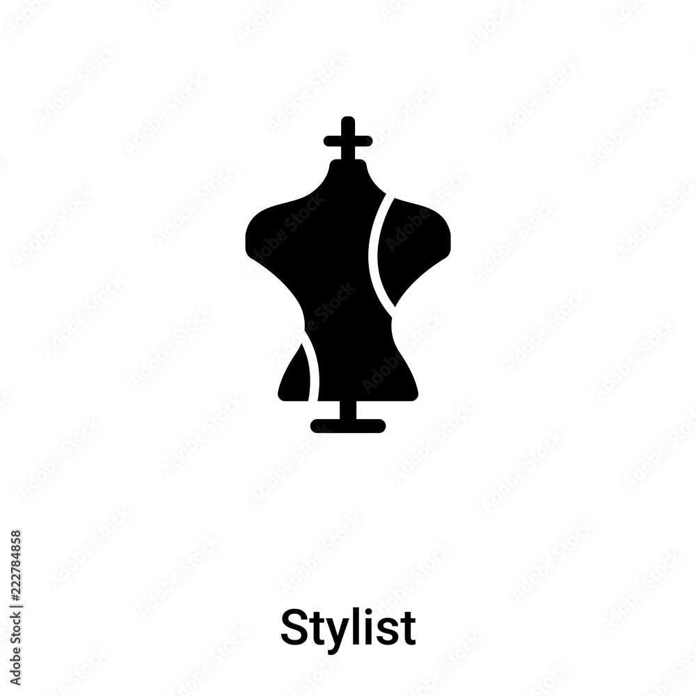 Stylist icon vector isolated on white background, logo concept of ...