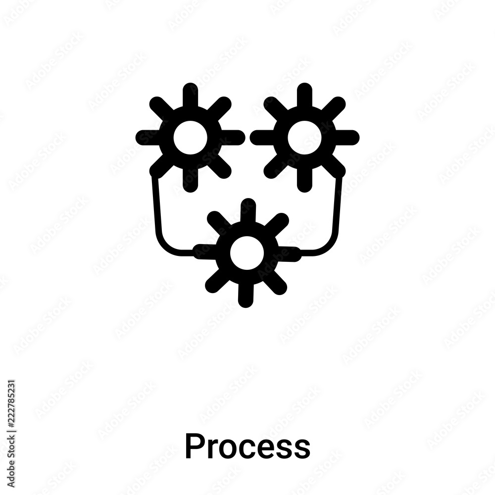 Process icon vector isolated on white background, logo concept of ...