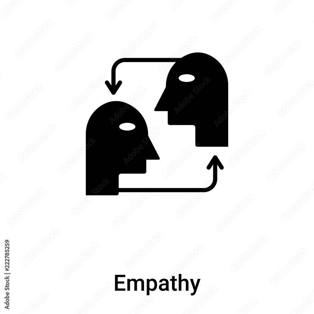 Empathy icon vector isolated on white background, logo concept of ...