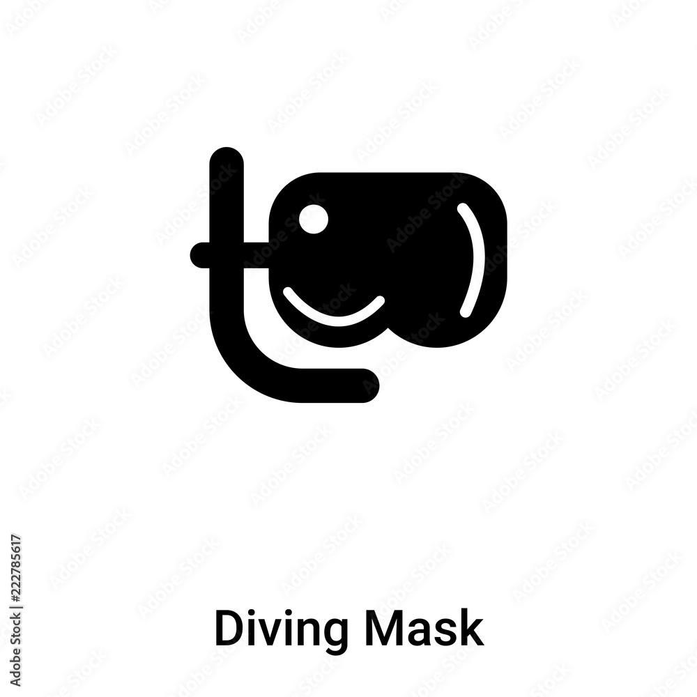 Diving Mask icon vector isolated on white background, logo concept of Diving Mask sign on ...