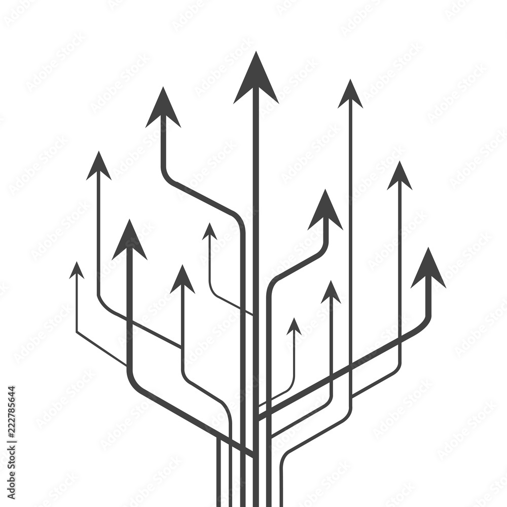 Group arrows directed upwards - stock vector Stock Vector | Adobe Stock