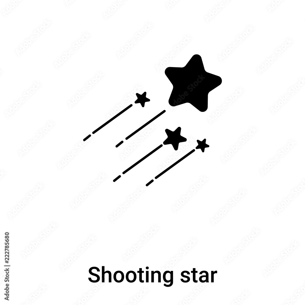 Shooting star icon vector isolated on white background, logo concept of ...