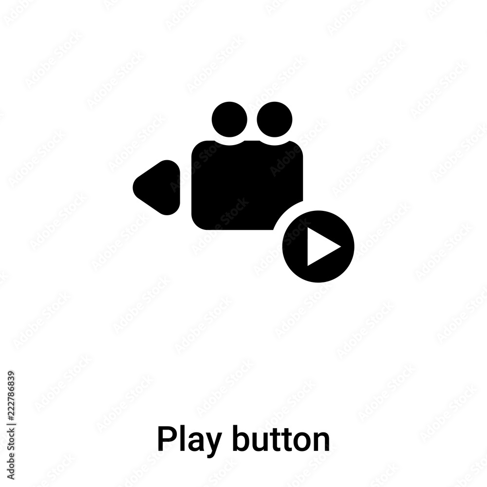 Play button icon vector isolated on white background, logo concept of ...