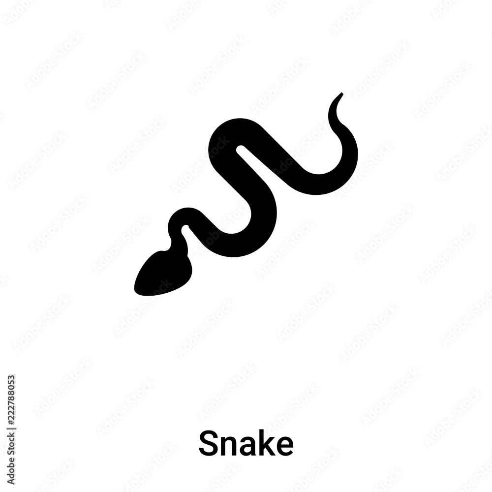 Snake icon vector isolated on white background, logo concept of Snake ...
