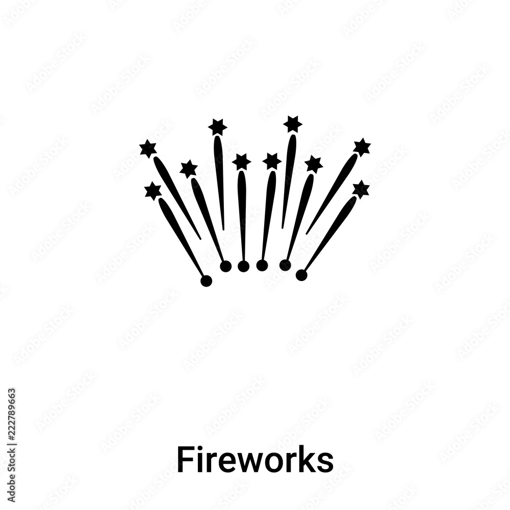 Fireworks icon vector isolated on white background, logo concept of ...