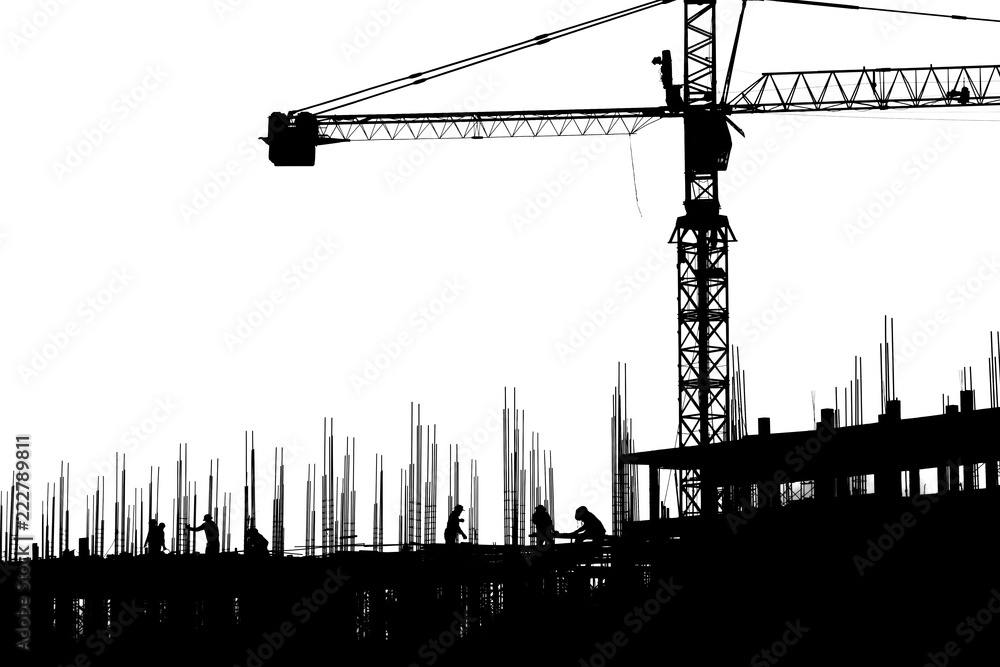 Building Construction Site Silhouette