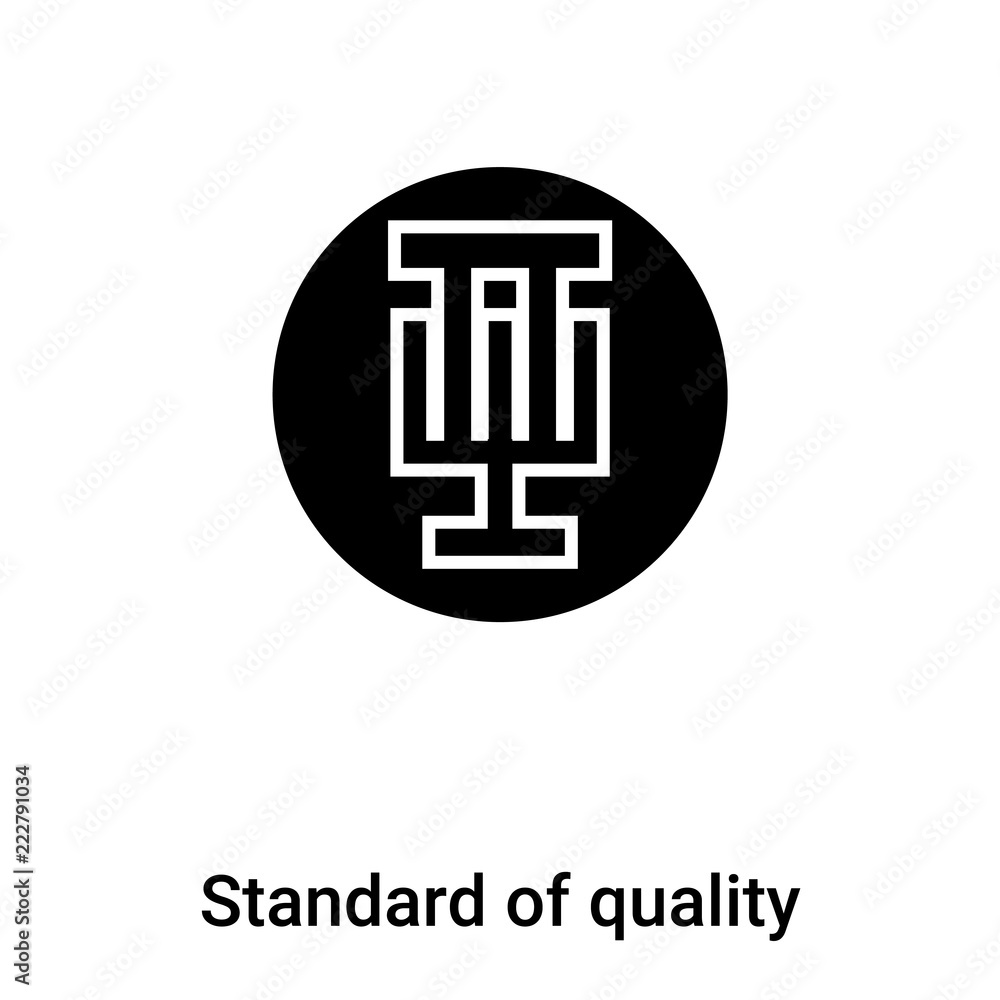 Standard of quality icon vector isolated on white background, logo ...