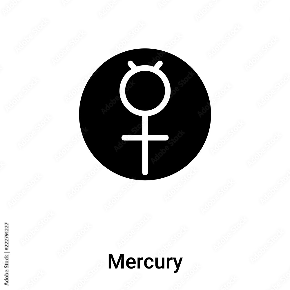 Mercury icon vector isolated on white background, logo concept of ...