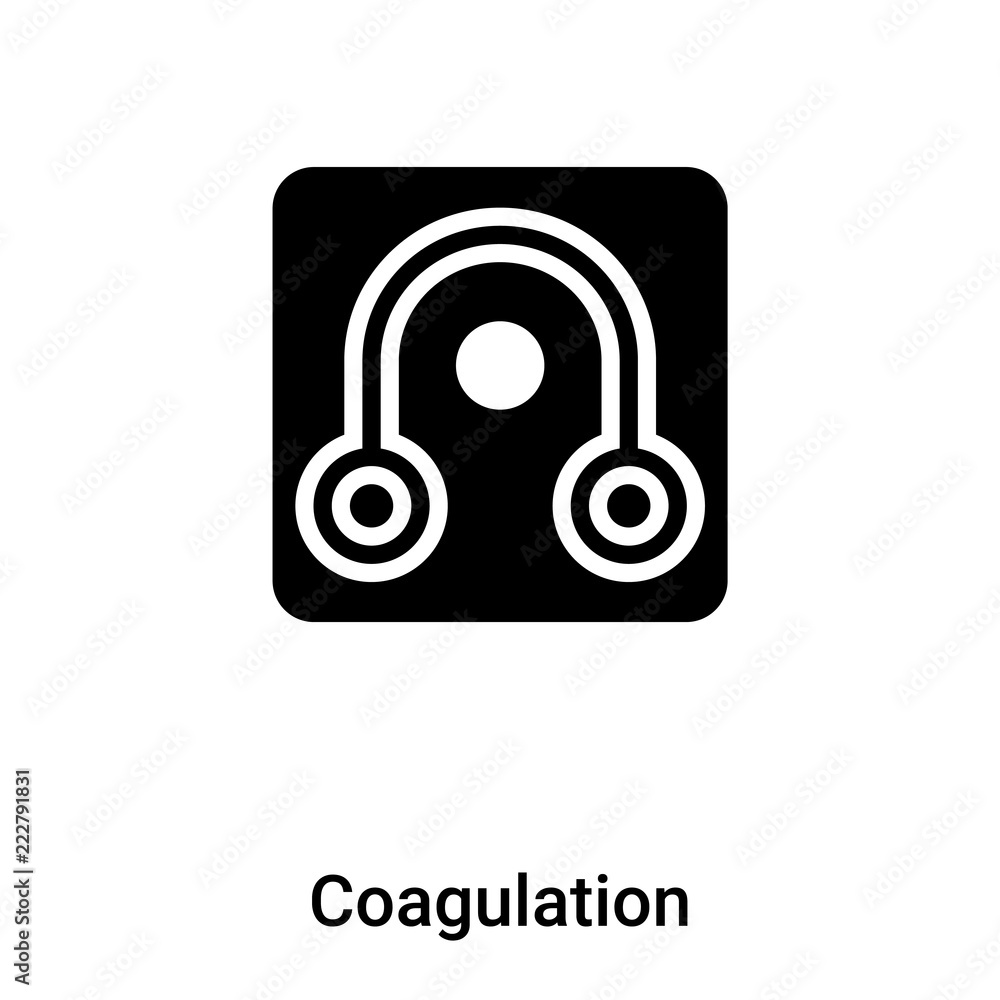 Coagulation icon vector isolated on white background, logo concept of ...