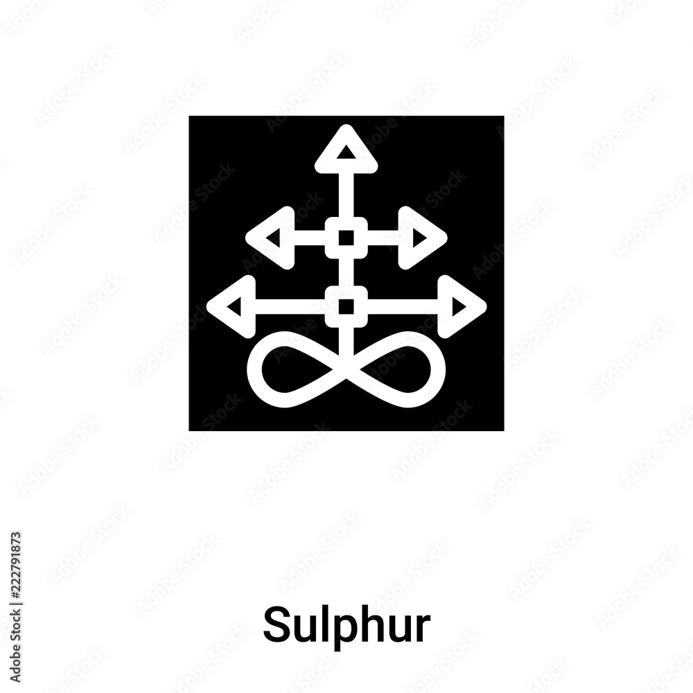 Sulphur icon vector isolated on white background, logo concept of ...