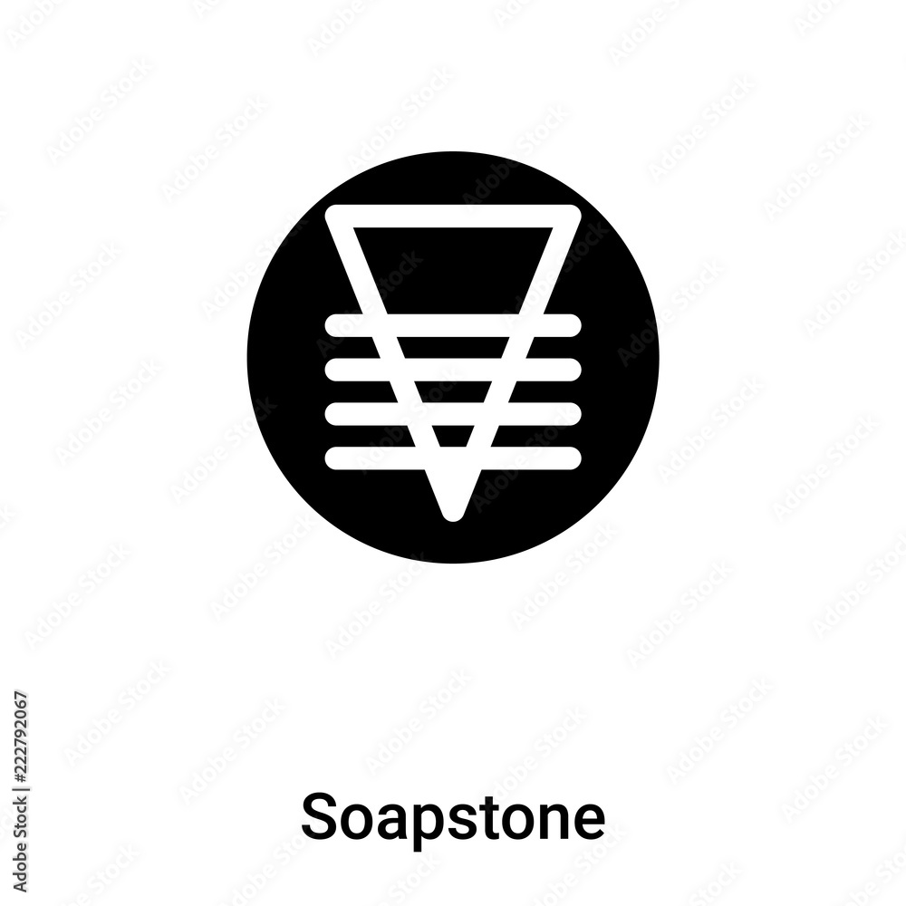 Soapstone icon vector isolated on white background, logo concept of ...