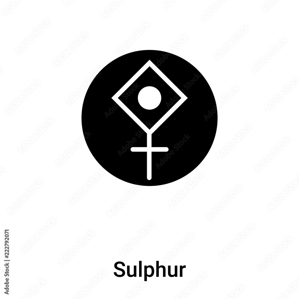 Sulphur icon vector isolated on white background, logo concept of ...
