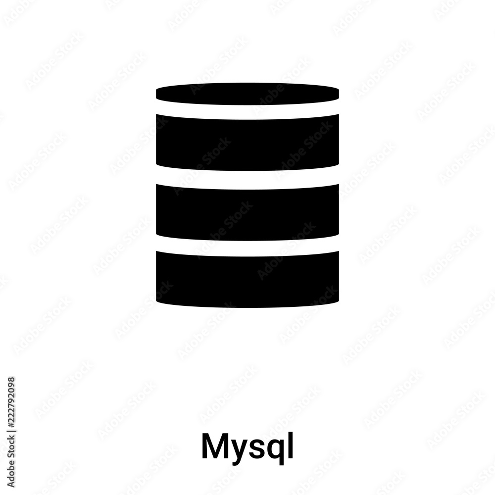 Mysql Icon Vector Isolated On White Background Logo Concept Of Mysql
