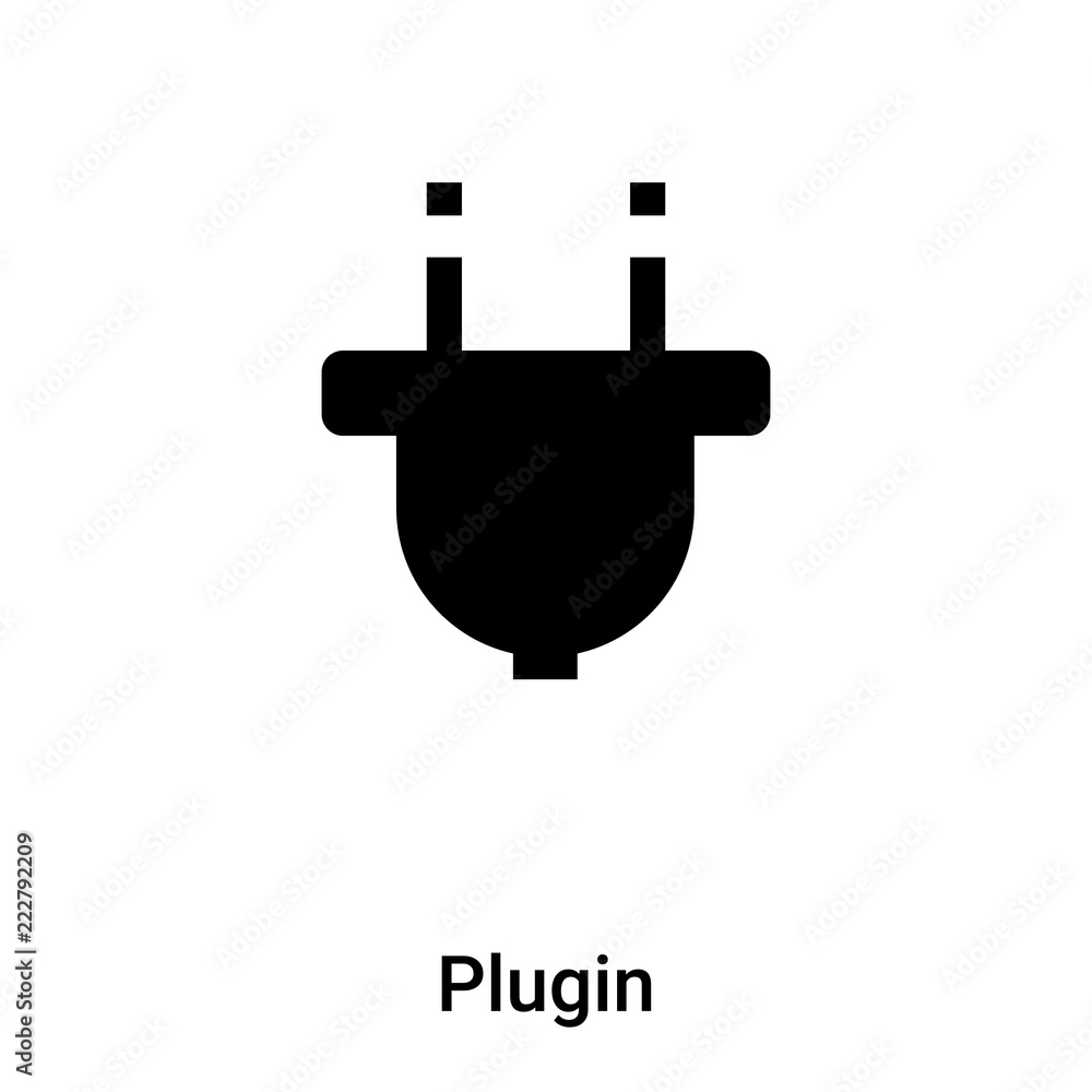 Plugin icon vector isolated on white background, logo concept of Plugin ...