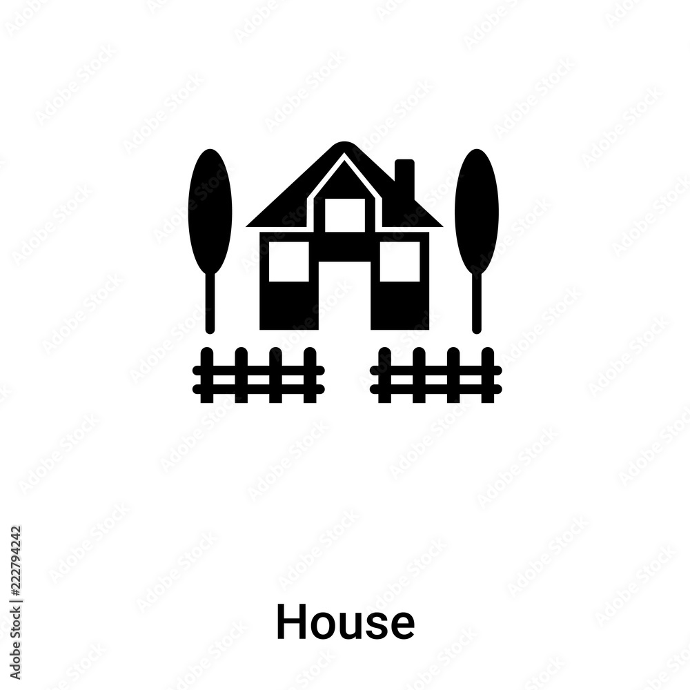 House icon vector isolated on white background, logo concept of House ...