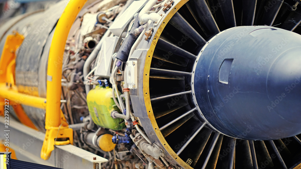 Engine military aircraft, aircraft, fuselage, aeronautics, close up ...