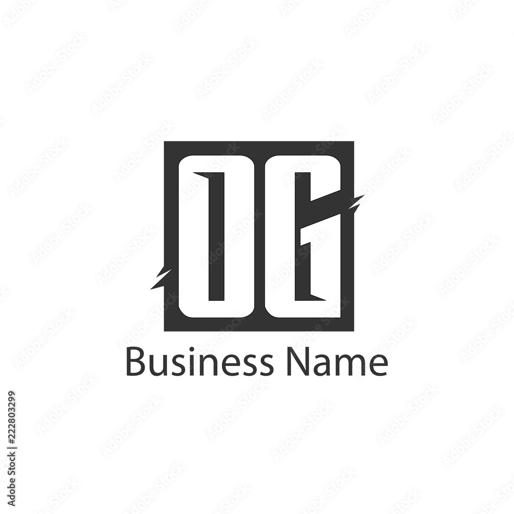 Initial Letter OG Logo Template Design Stock Vector | Adobe Stock