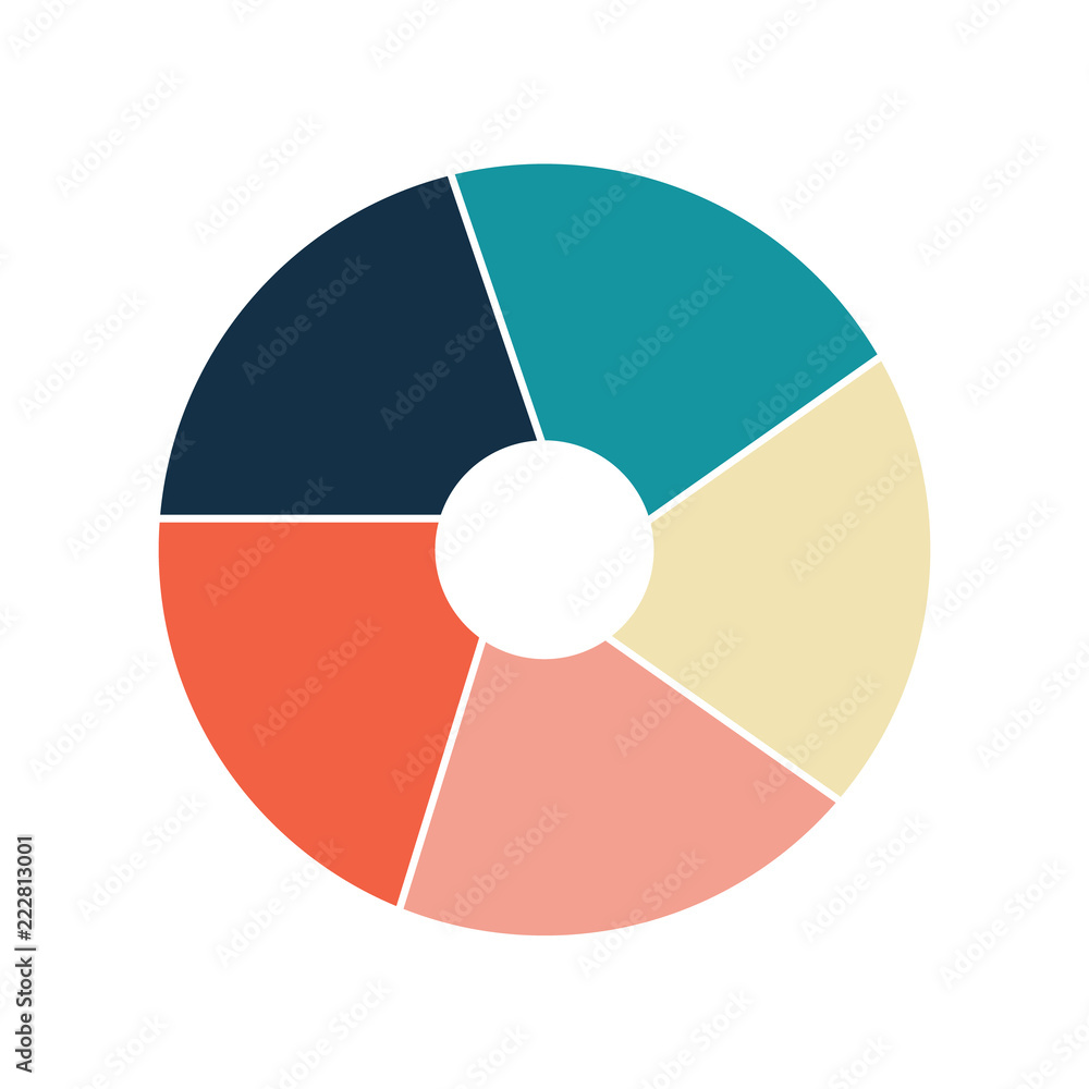 Vector circle infographic template for graphs, charts, diagrams. Pie ...