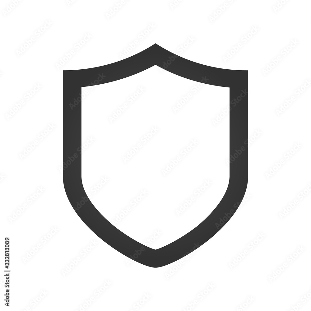 Shield Icon in trendy flat style isolated on white background. Shield ...