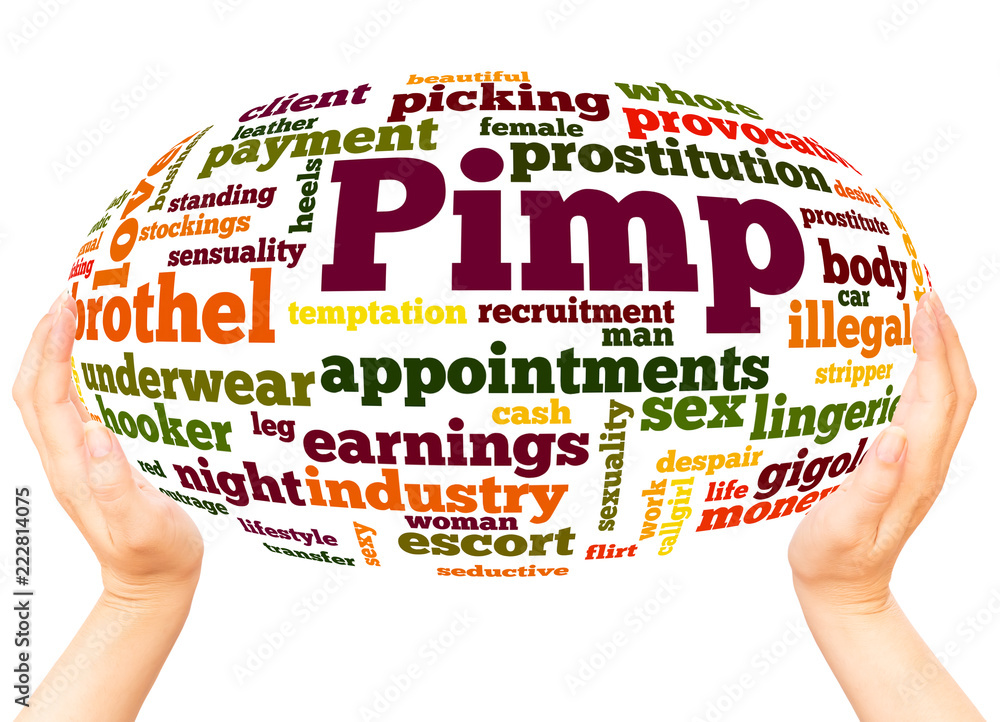 Pimp word cloud hand sphere concept Stock Illustration | Adobe Stock