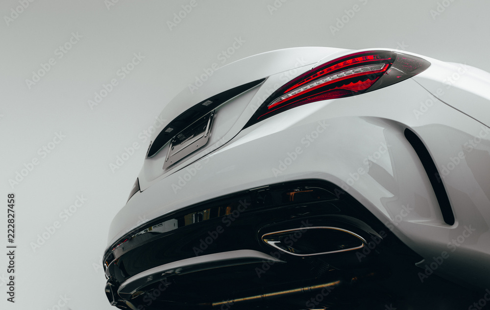 View below modern luxury Back bumper, lights and powerful beast sport ...