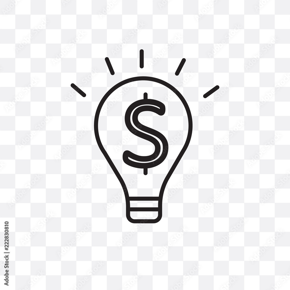 idea icon isolated on transparent background. Simple and editable idea ...