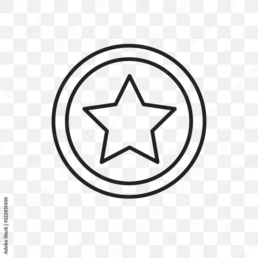 star icon isolated on transparent background. Simple and editable star ...