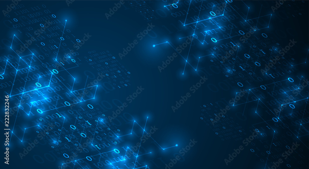 Vector illustration. Digital technology and engineering background ...